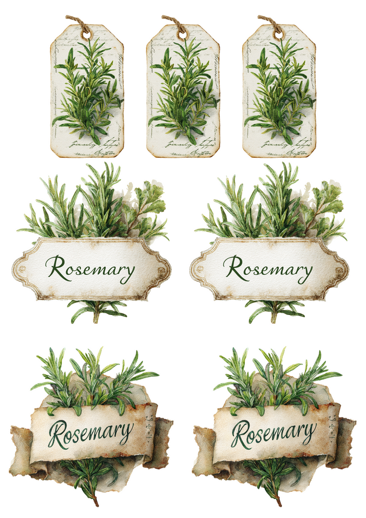 Sticker Sheet – Rosemary Collage Cat. No. 4946 – ArtClipStick